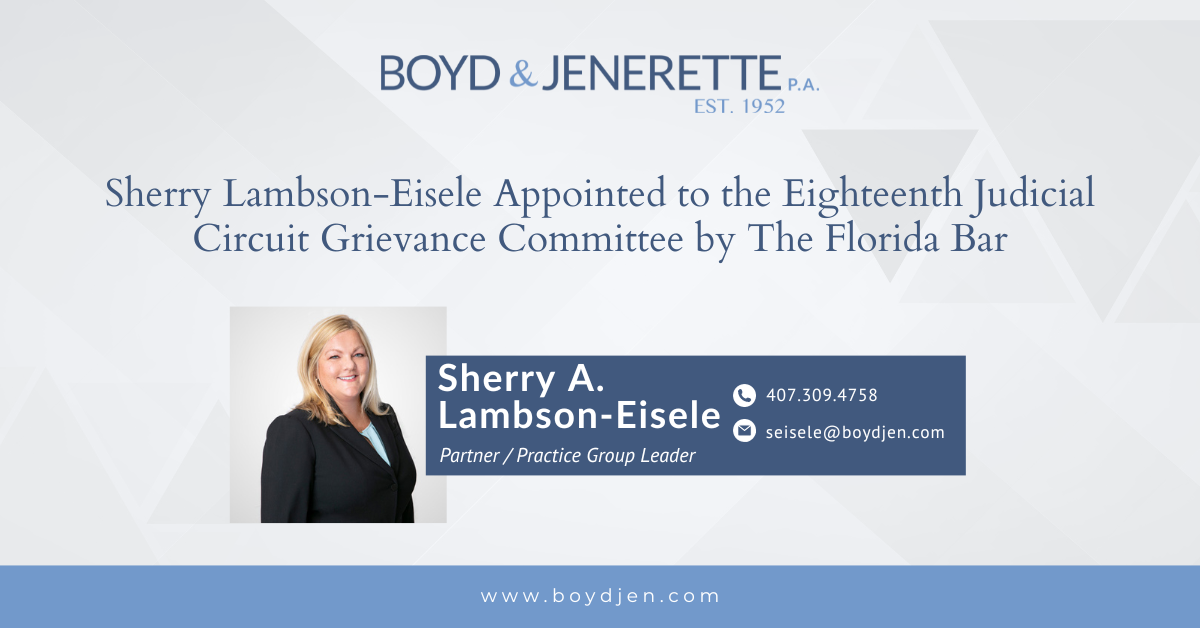 Sherry Lambson-Eisele Appointed to the Eighteenth Judicial Circuit ...